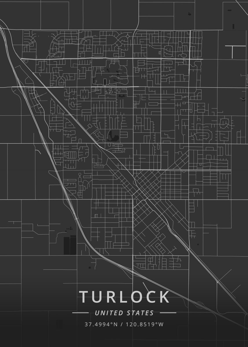 'Turlock United States' Poster, picture, metal print, paint by Designer ...