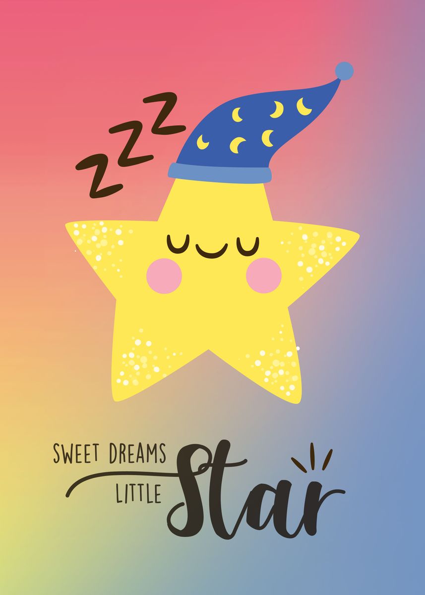 'Sweet dreams little star' Poster, picture, metal print, paint by Don ...