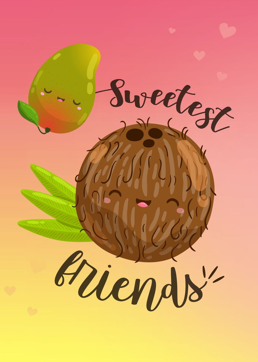 'Sweetest friends' Poster, picture, metal print, paint by Don Mario ...