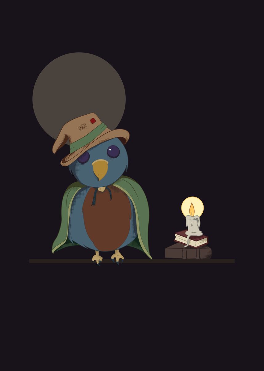 'Wizard Bird ' Poster, picture, metal print, paint by S Vaeth | Displate