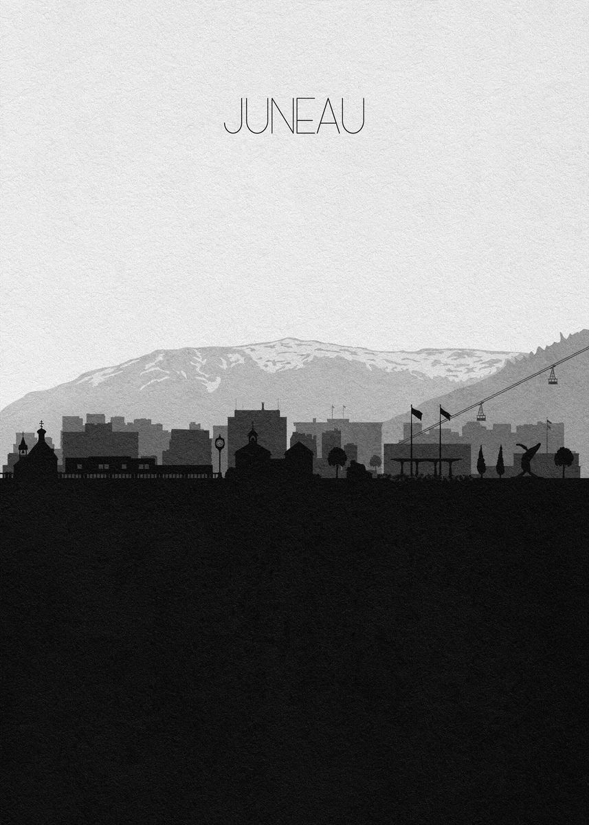 'Juneau Skyline' Poster by Deniz A. | Displate