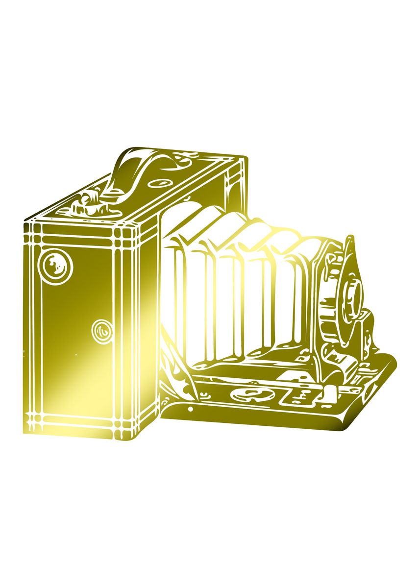 'Vintage Camera' Poster, picture, metal print, paint by RD | Displate