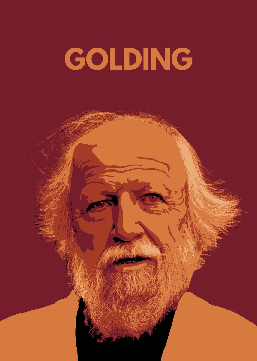 'William Golding Red Gold' Poster, picture, metal print, paint by ...