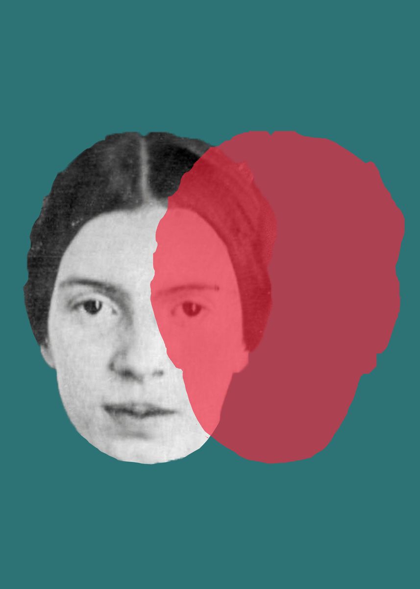 'Emily Dickinson Red Green' Poster, picture, metal print, paint by ...