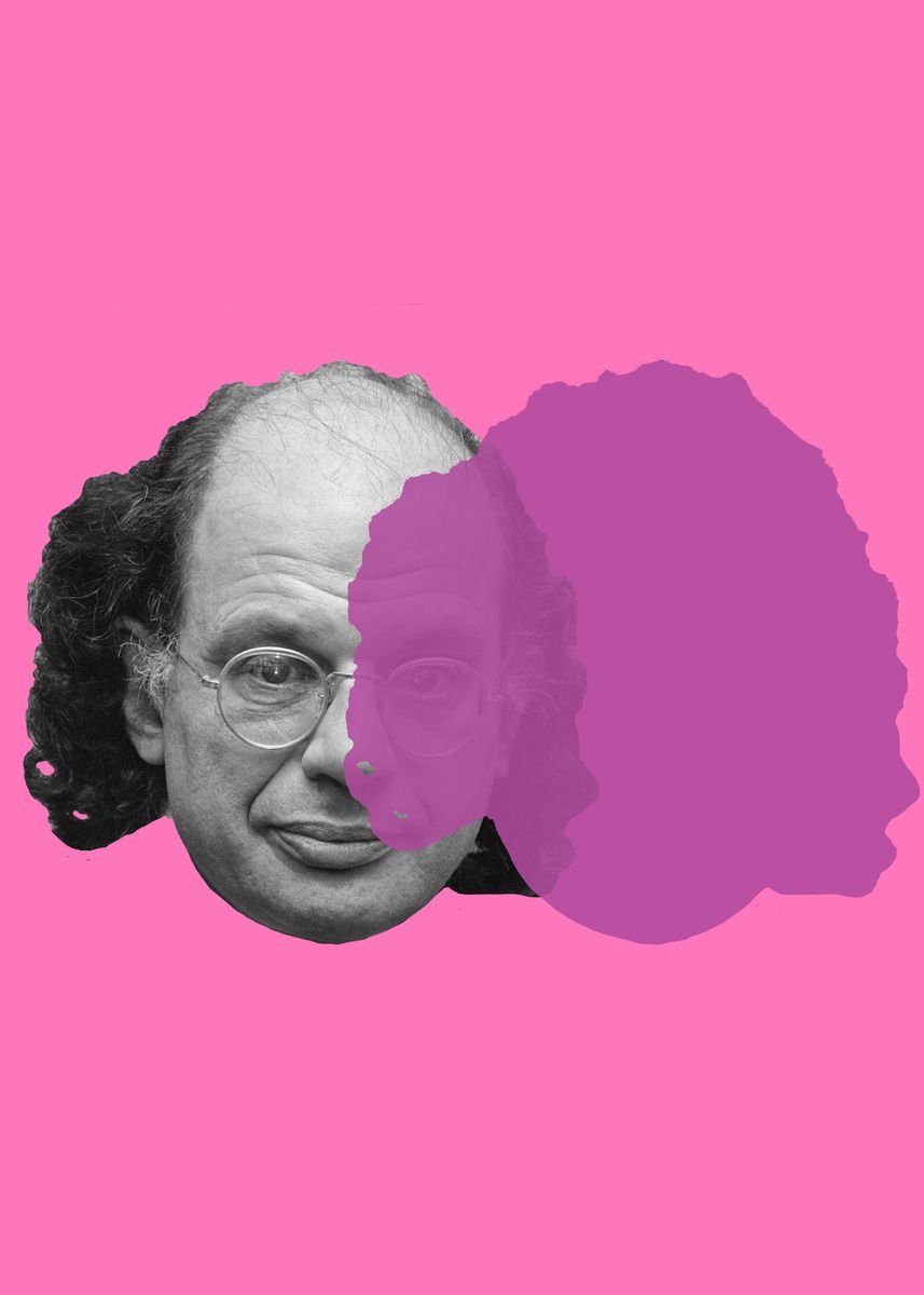 'Allen Ginsberg Pink' Poster, picture, metal print, paint by Savant ...