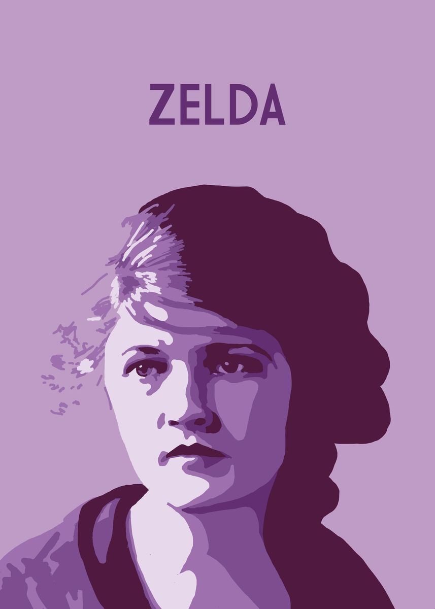 'Zelda Fitzgerald Purple' Poster, picture, metal print, paint by Savant ...