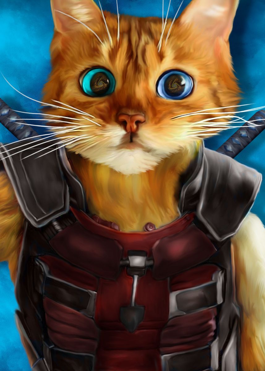 'Kitty Assassin' Poster by Nikki Arts | Displate