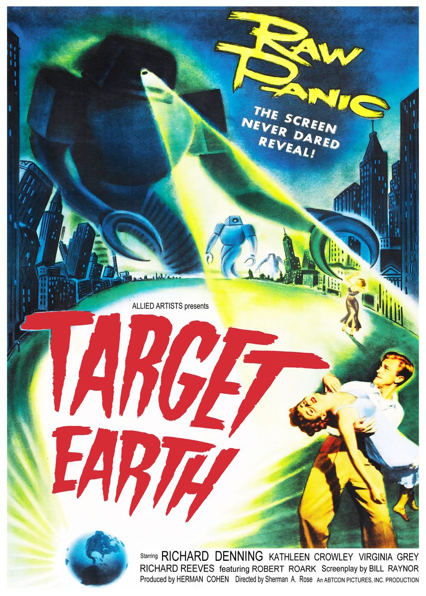 'Target Earth' Poster, picture, metal print, paint by Head Rubble ...