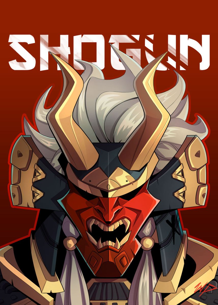 'Shogun Red' Poster, picture, metal print, paint by William Puekker ...