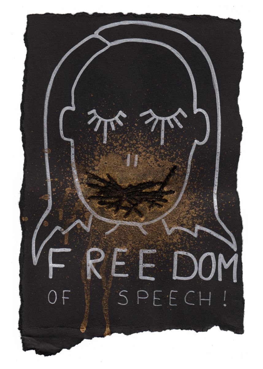 'Freedom of speech' Poster, picture, metal print, paint by Anja Claudia ...
