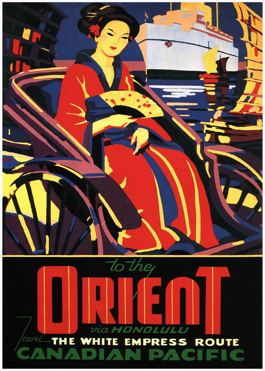 'Vintage Poster Orient' Poster, picture, metal print, paint by stikeo ...