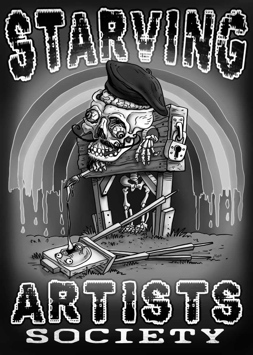 'Starving Artists Society' Poster, picture, metal print, paint by Mudge ...