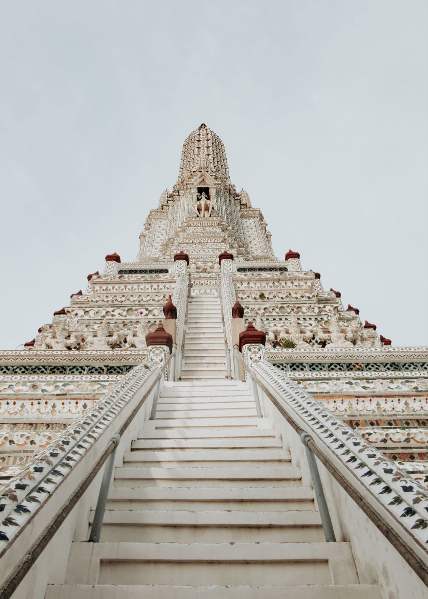'White temple in the Skies' Poster, picture, metal print, paint by ...