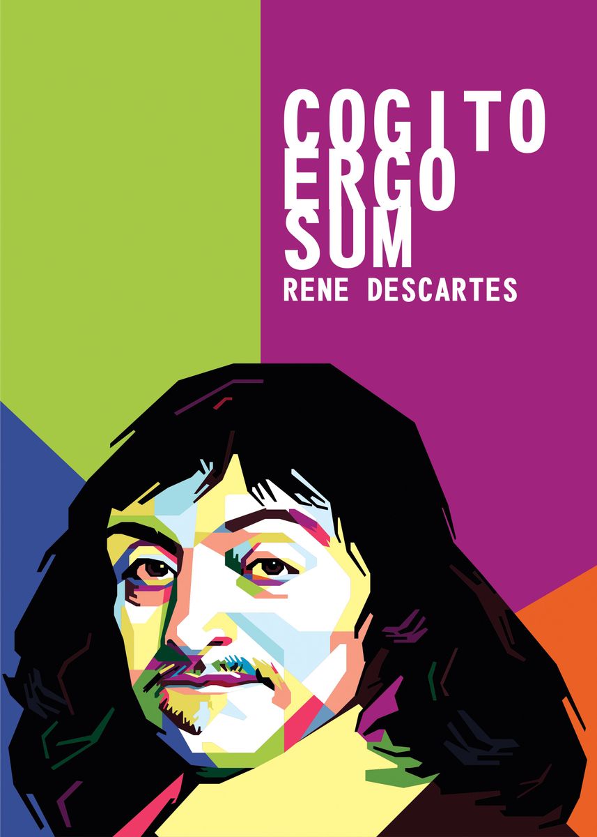 'Rene Descartes' Poster, picture, metal print, paint by jaka juki ...