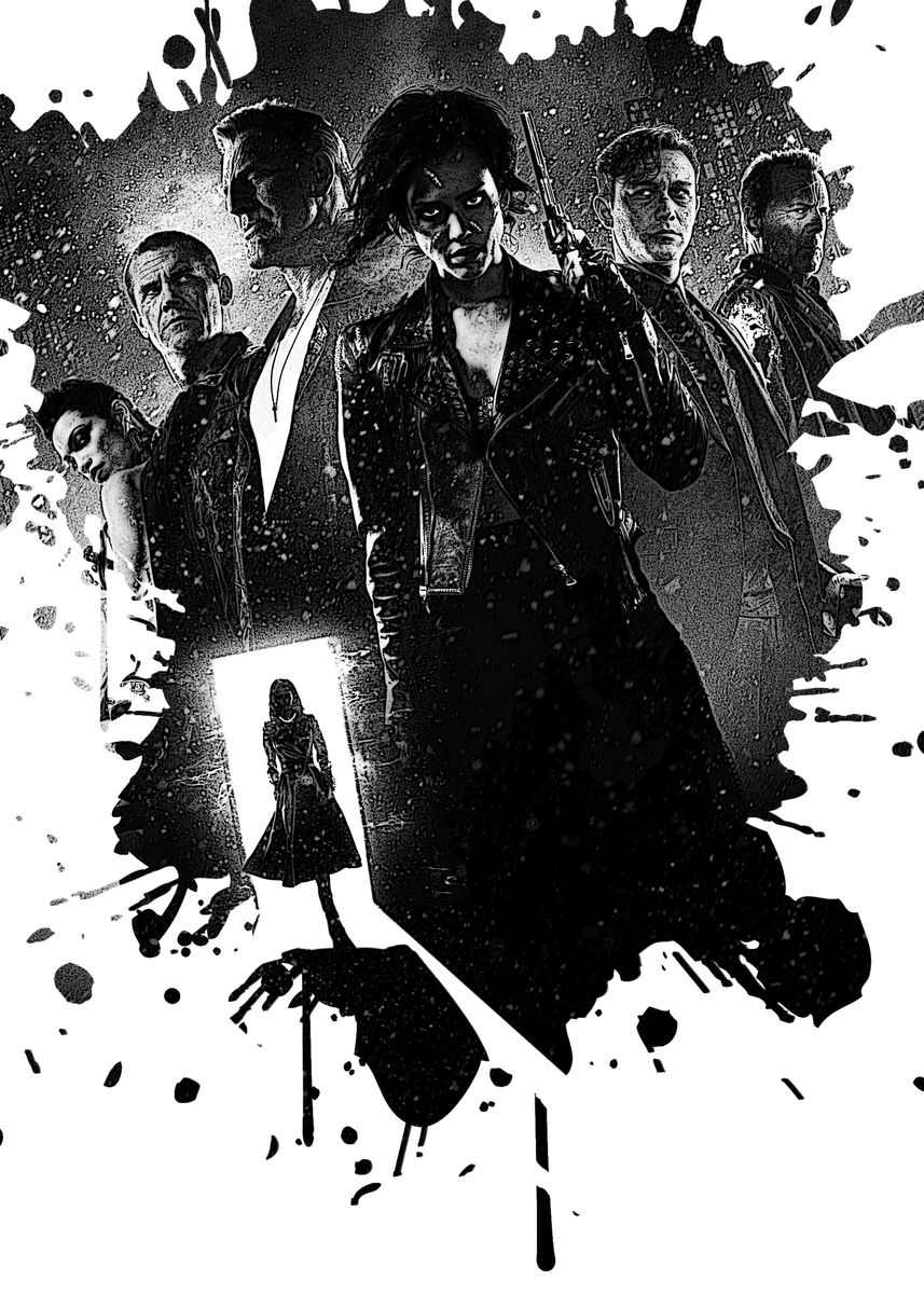 'Sin City' Poster, picture, metal print, paint by Mimis Design | Displate