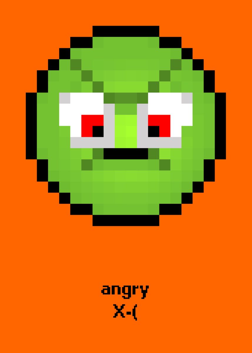 'Angry' Poster, picture, metal print, paint by Nadiana | Displate