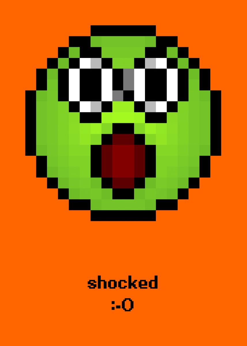 'Shocked' Poster, picture, metal print, paint by Nadiana | Displate