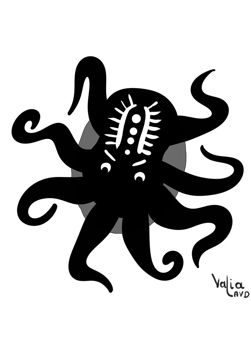 'octapus' Poster by Valia Lavdogianni | Displate