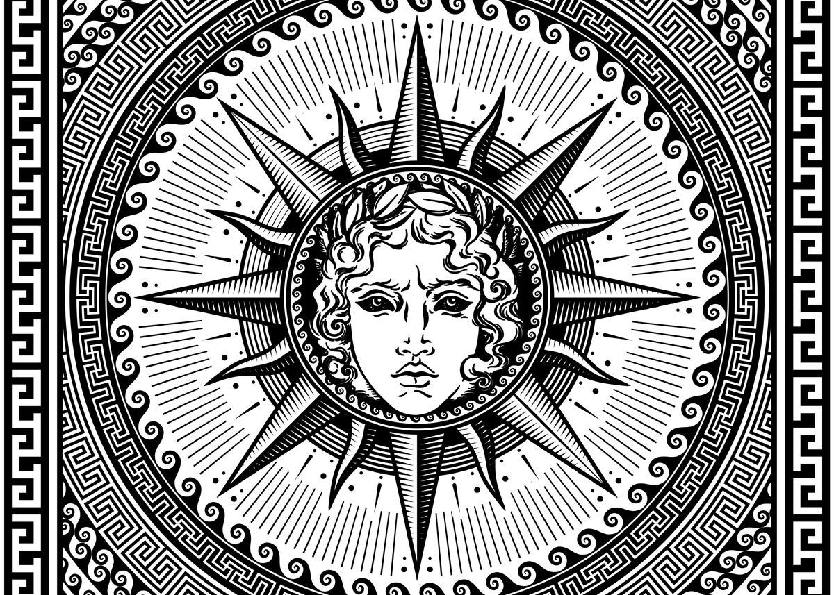 'Apollo Sun God Symbol' Poster by Lioudmila Perry | Displate