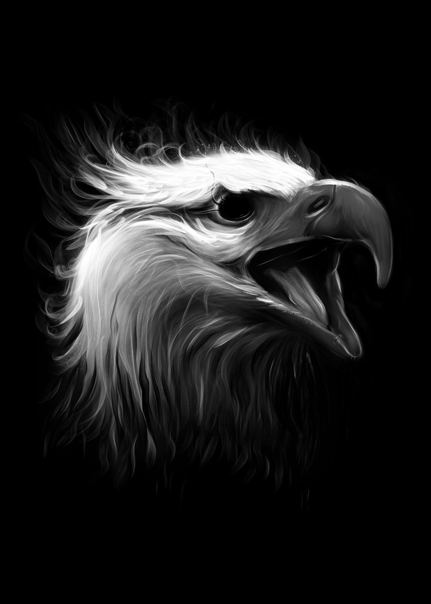 'Eagle Eye' Poster, picture, metal print, paint by Nicebleed | Displate