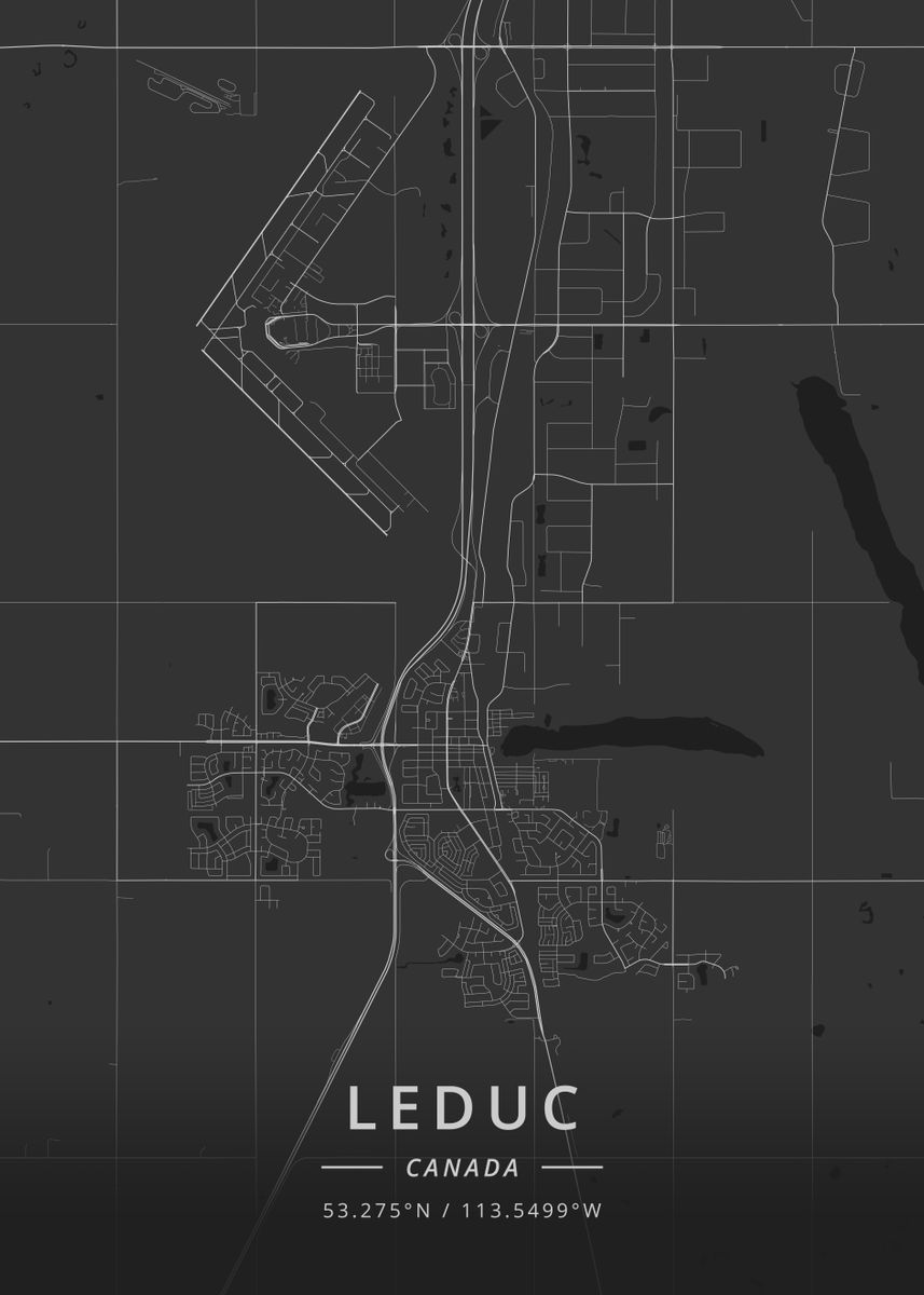 'Leduc Canada' Poster, picture, metal print, paint by Designer Map Art ...