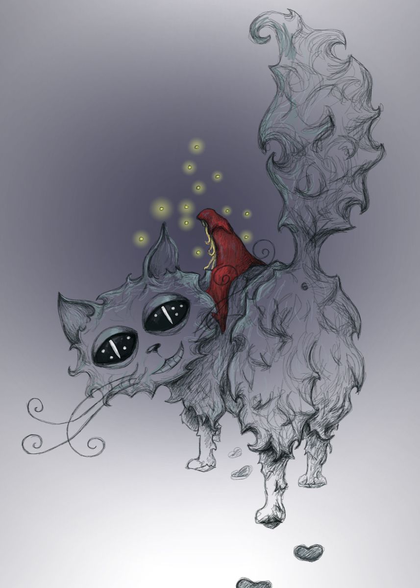 'MAGICAL CAT' Poster, picture, metal print, paint by Silva Stirna ...