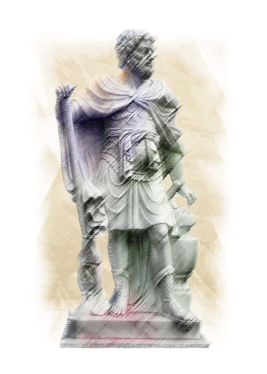 'Pastel Roman Statue 3' Poster, picture, metal print, paint by Paul ...