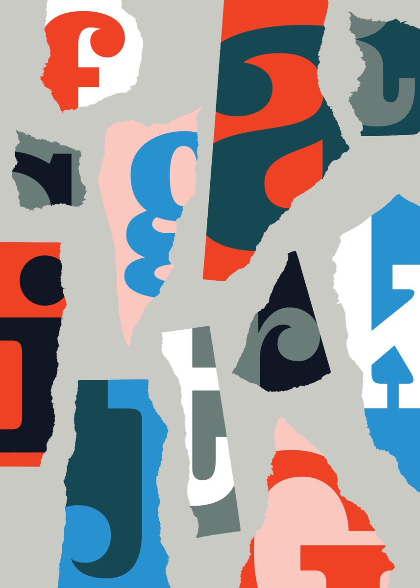 'Type Fragments' Poster by Wei Su | Displate