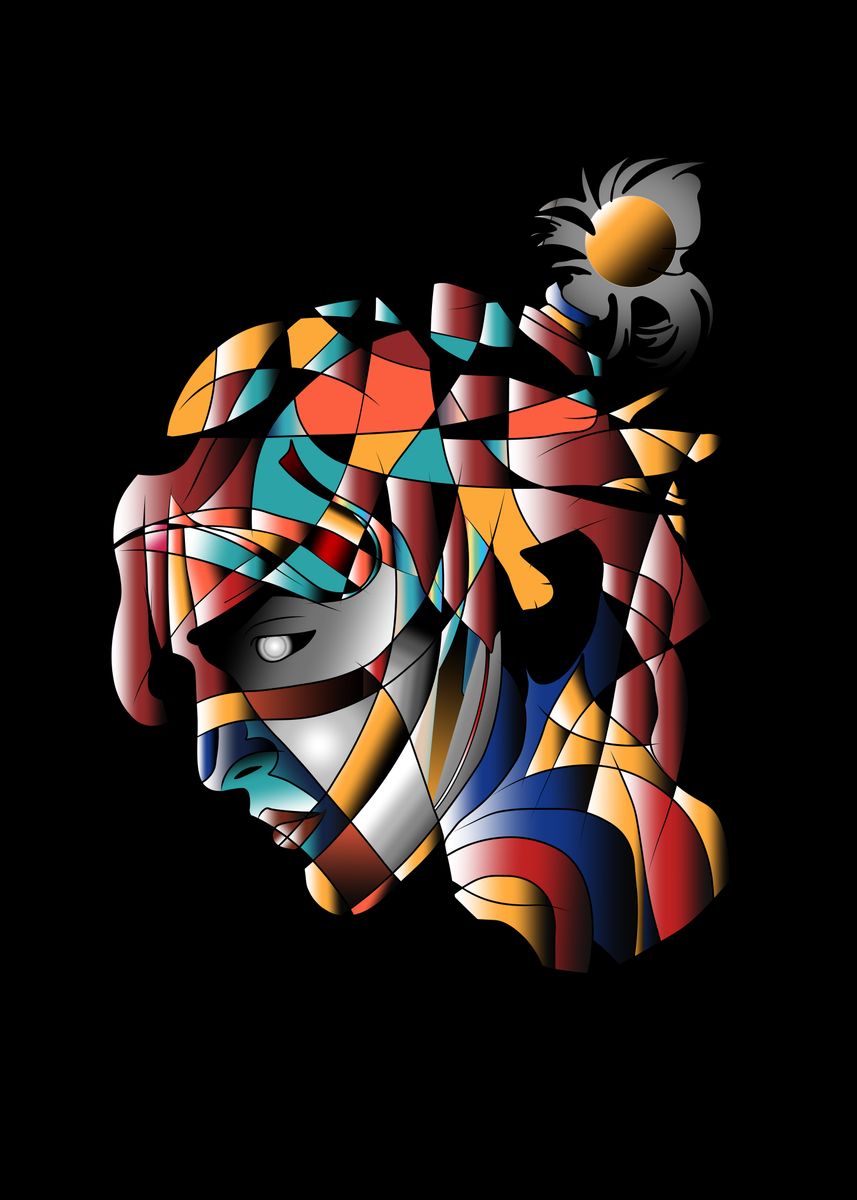 'Colorful Man' Poster, picture, metal print, paint by Rati Tsibadze ...