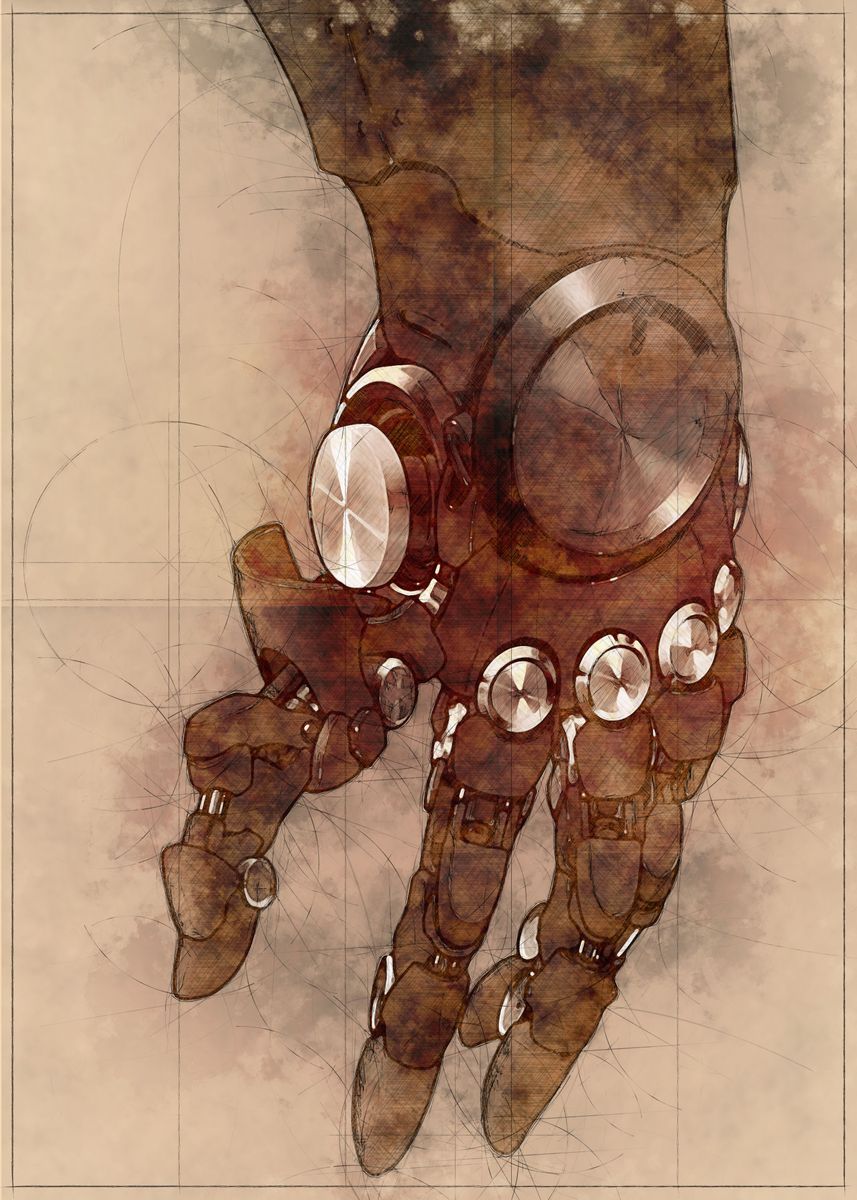 'Robotic Hand' Poster, picture, metal print, paint by Christian Strang ...