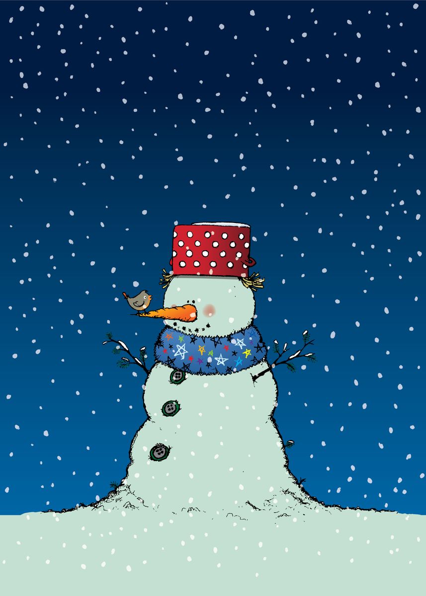 'A song for Mr Snowman' Poster, picture, metal print, paint by ...