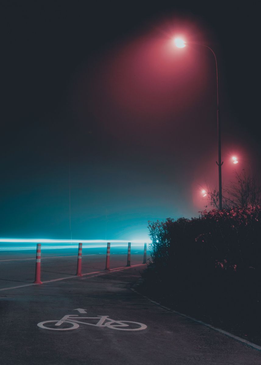 'Night ride' Poster, picture, metal print, paint by Karolina Paz | Displate