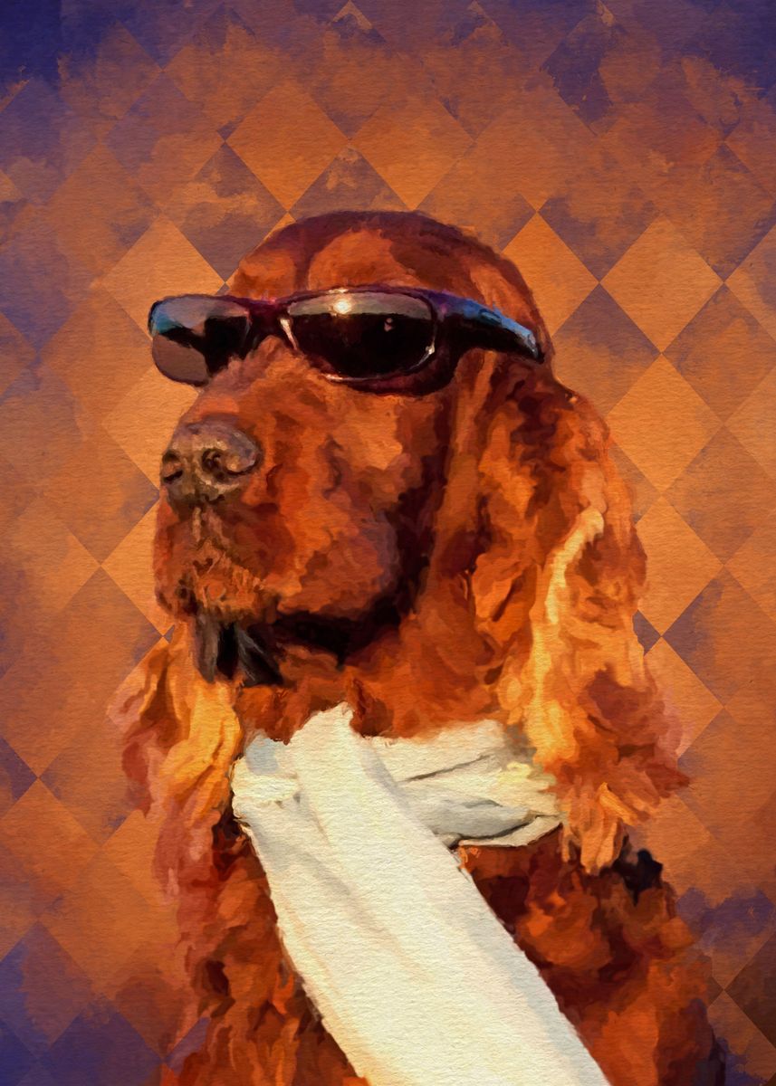 'Irish Setter' Poster, picture, metal print, paint by Lioudmila Perry ...