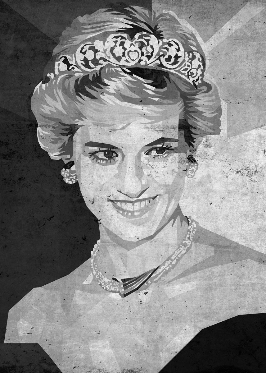 'Princess Diana' Poster, picture, metal print, paint by Acongraphic ...