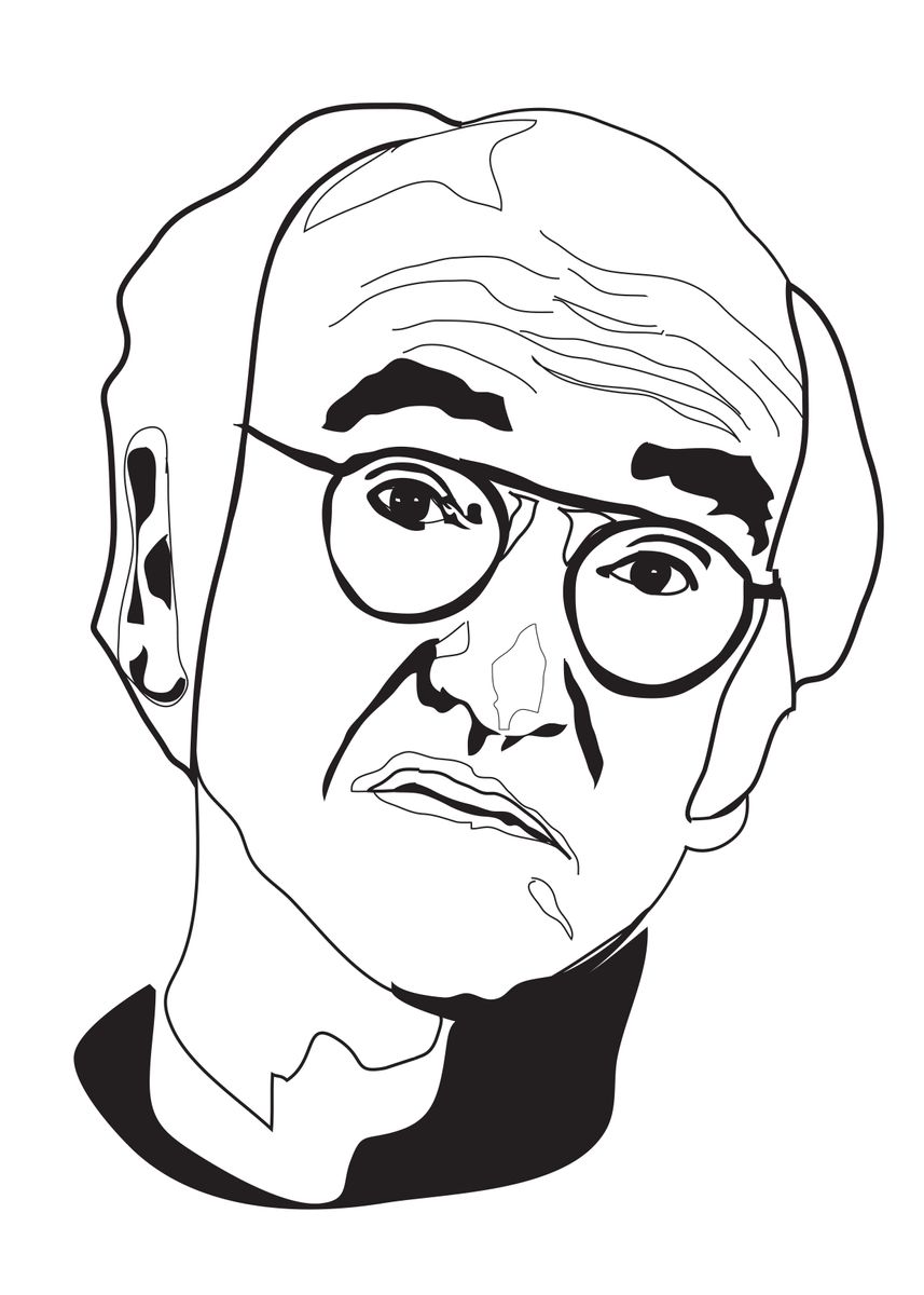 'Larry David' Poster, picture, metal print, paint by Lizzy M | Displate