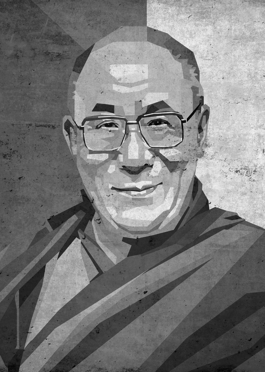 'Dalai Lama' Poster, picture, metal print, paint by Acongraphic Studio ...