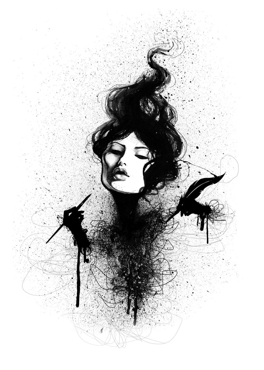 'INK BLOOD' Poster, picture, metal print, paint by James Sheridan ...