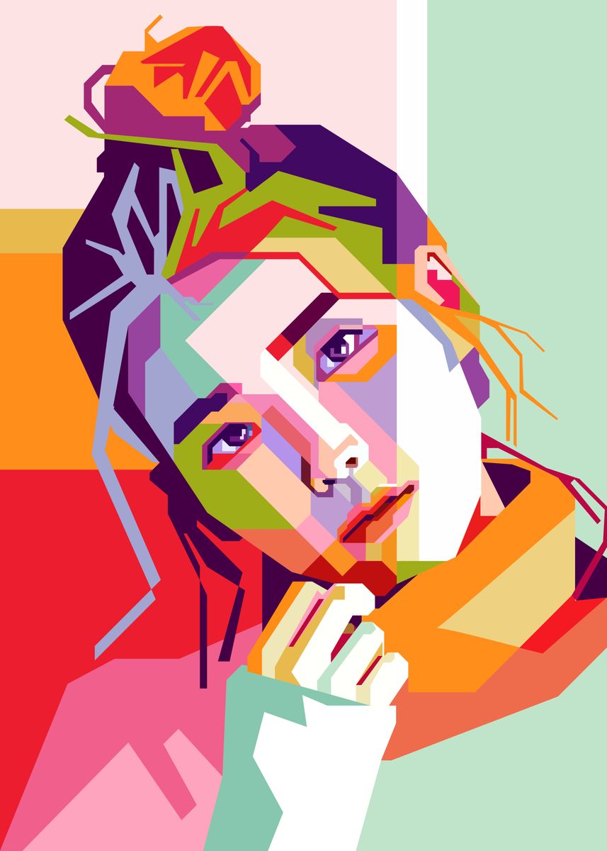 'IU' Poster, picture, metal print, paint by Fajar Gunawan | Displate