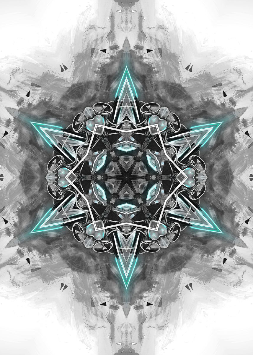 'SNOW STAR' Poster, picture, metal print, paint by maxwell182 | Displate