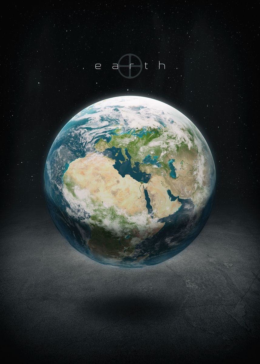 'Earth' Poster, picture, metal print, paint by Tobias Roetsch | Displate