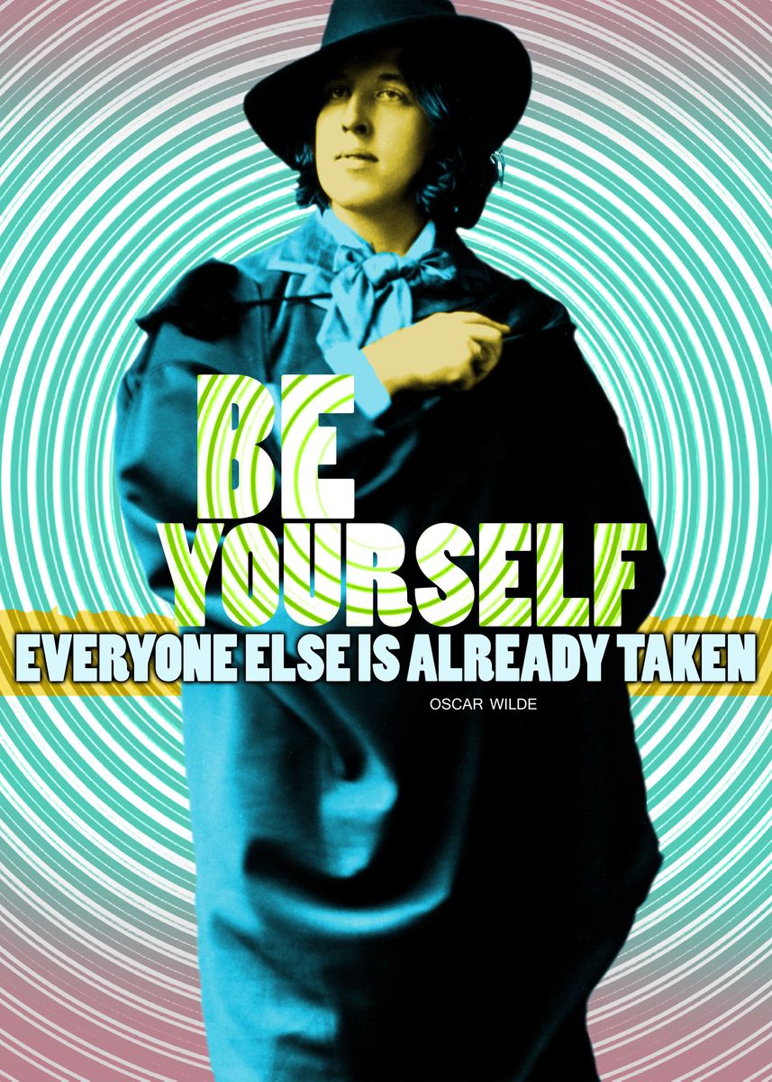 'Oscar Wilde Quote 1' Poster by Pahleeloola Design | Displate