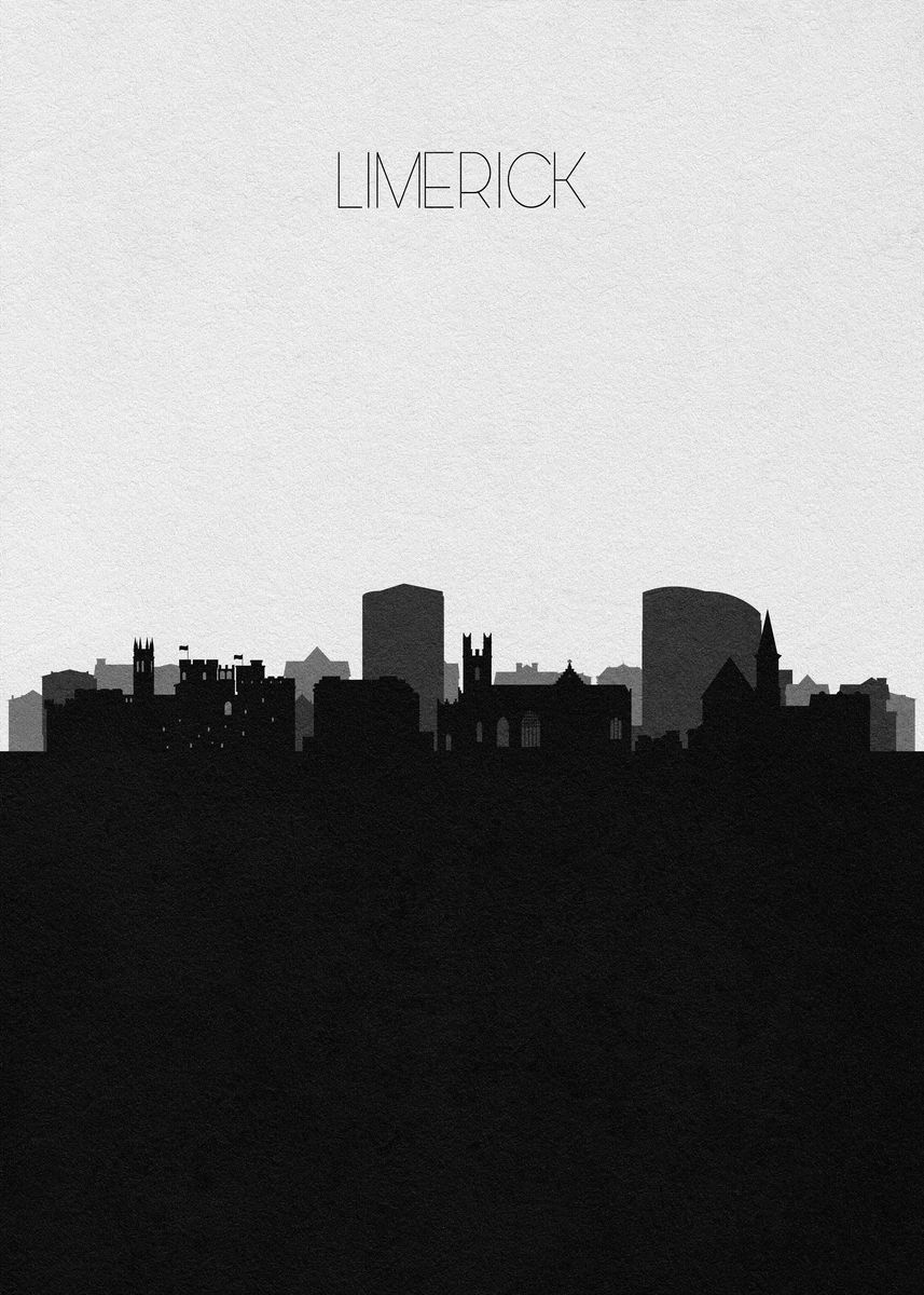 'Limerick Skyline' Poster, picture, metal print, paint by Deniz A ...