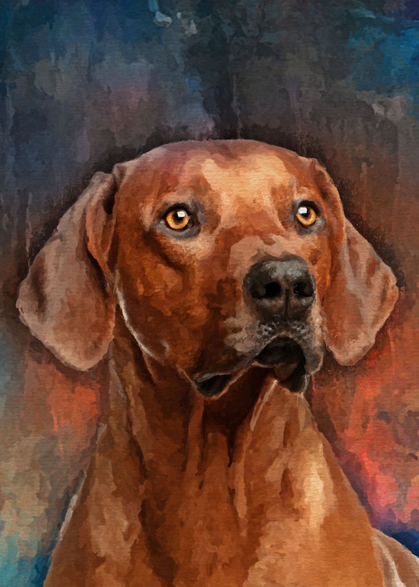 'Rhodesian Ridgeback ' Poster by Lioudmila Perry | Displate