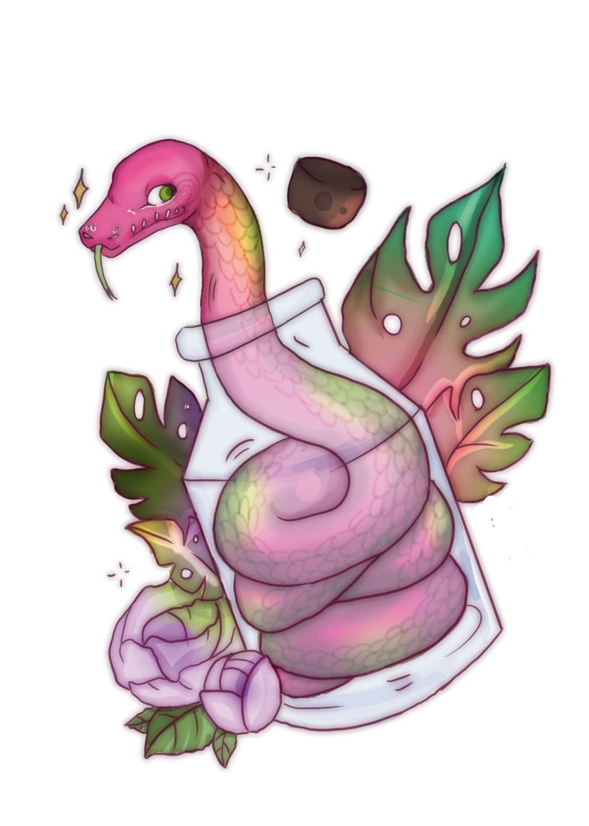 'Witch snake PJATK' Poster, picture, metal print, paint by Zofia ...