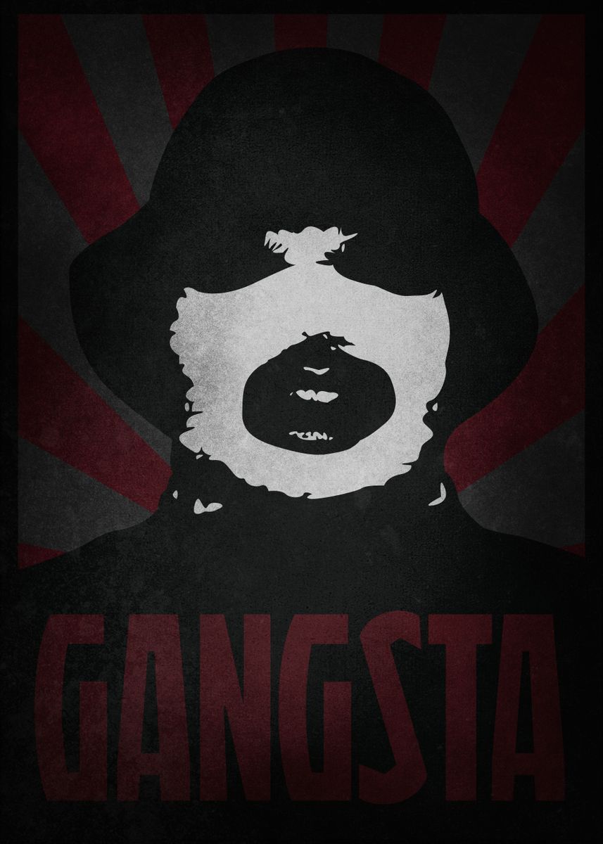 'Gangsta' Poster, picture, metal print, paint by BB Design | Displate
