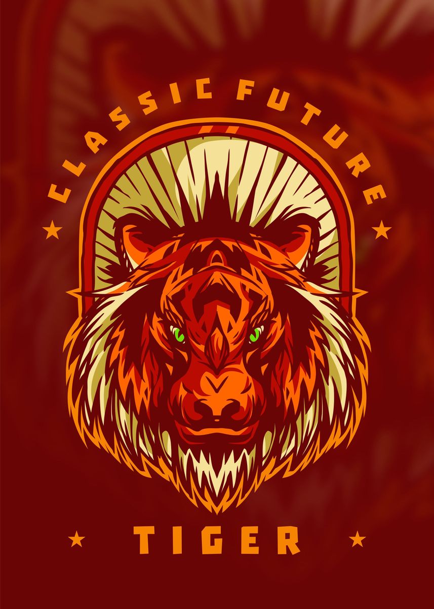 'Angry Tiger' Poster by ahmad zain | Displate