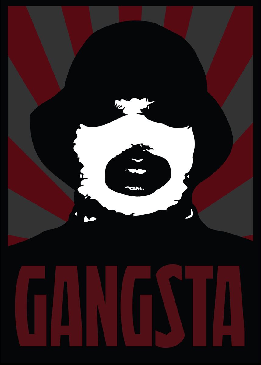 'Gangsta' Poster, picture, metal print, paint by BB Design | Displate