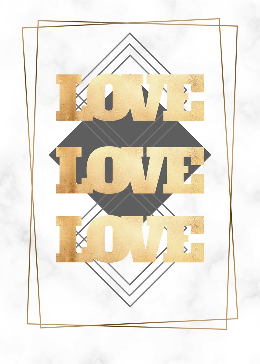 'ONLY LOVE 3' Poster by EKGH ArtStudio | Displate