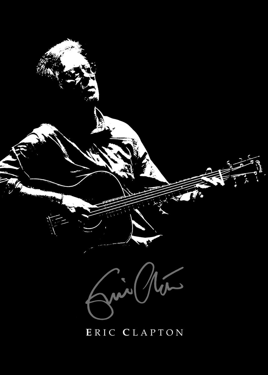 'Eric Clapton' Poster, picture, metal print, paint by Carlos Marques ...