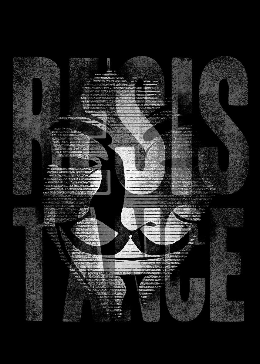 'anonymous resistance' Poster by Boris Rajic | Displate